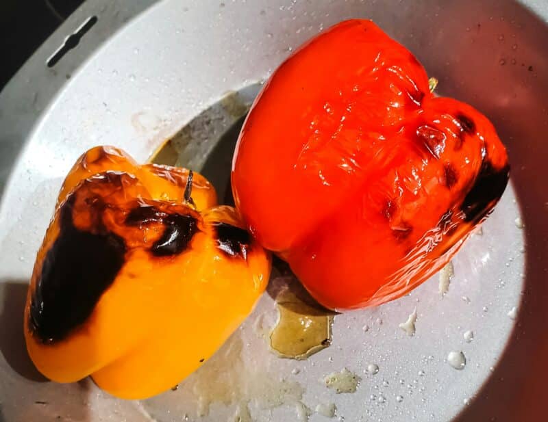 Roasting and Peeling Peppers - The Bikini Chef